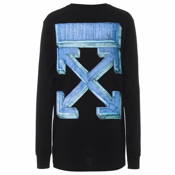 Off-White | Tops | Authentic Off White Marker Cross Long Sleeves Tshirt ...